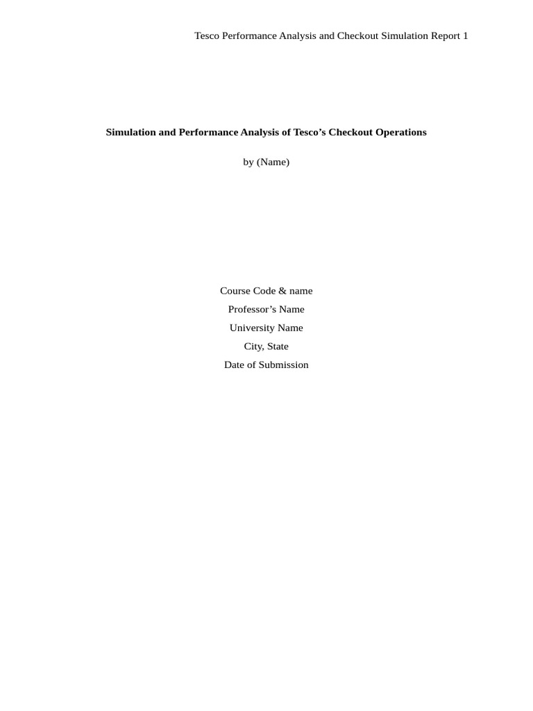 Tesco Checkout Queue Management Analysis | PDF | Point Of Sale ...