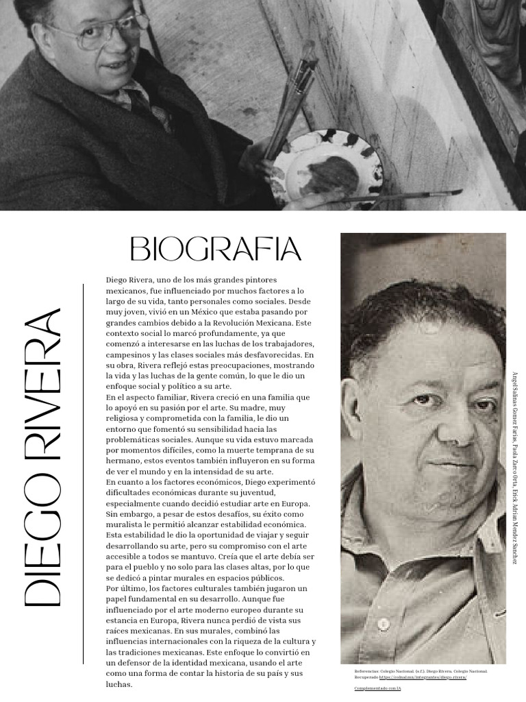 Diego Rivera Biografia | PDF | México | Educación en artes liberales