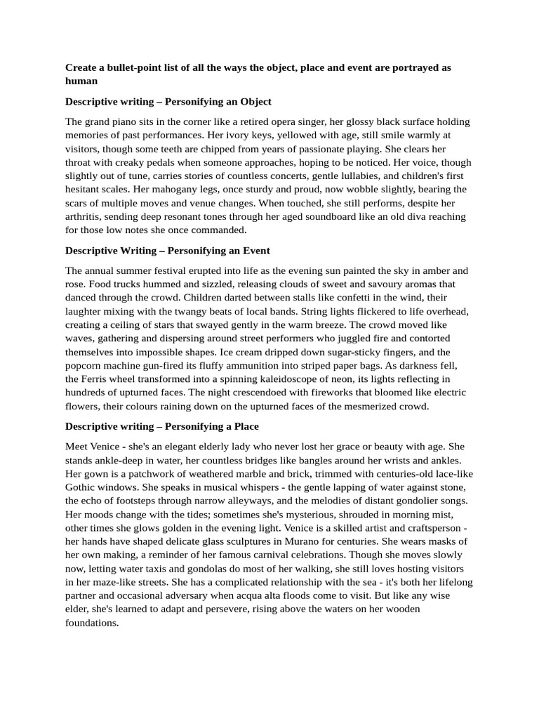 Analysing Personification | PDF