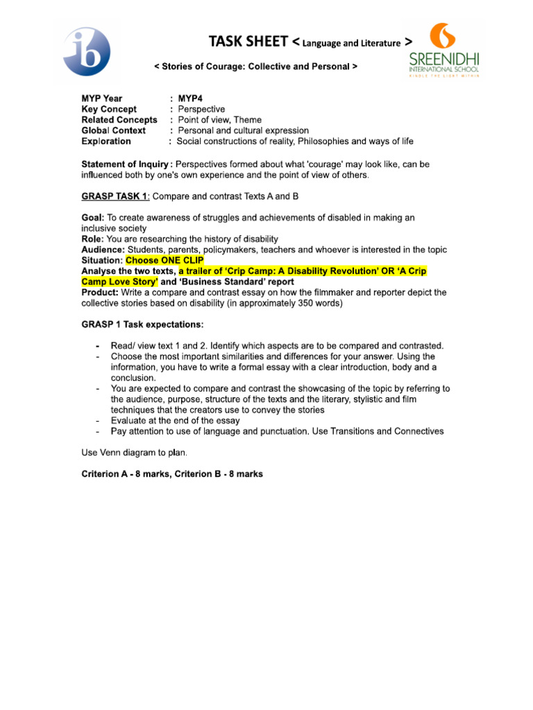 Compare and Contrast Question. | PDF