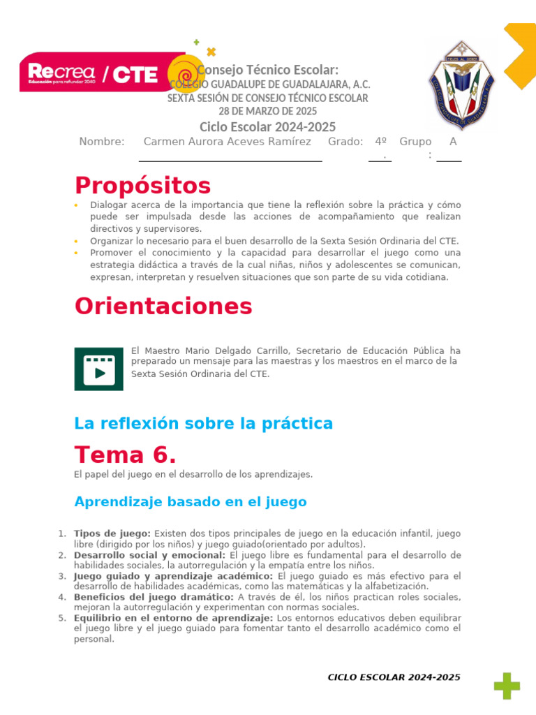 Cte s6 Productos Bco | PDF | Evaluación | Aprendizaje