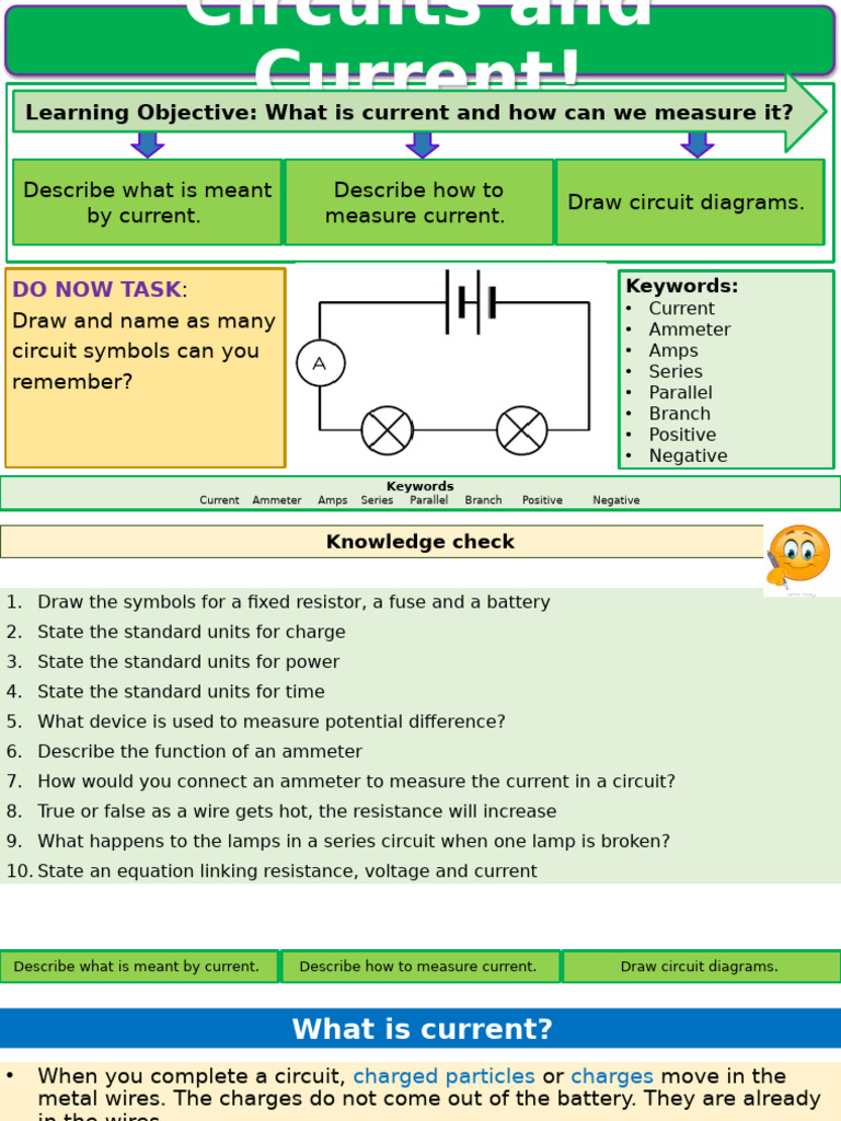 Circuits and Current | PDF | Electric Current | Series And Parallel ...