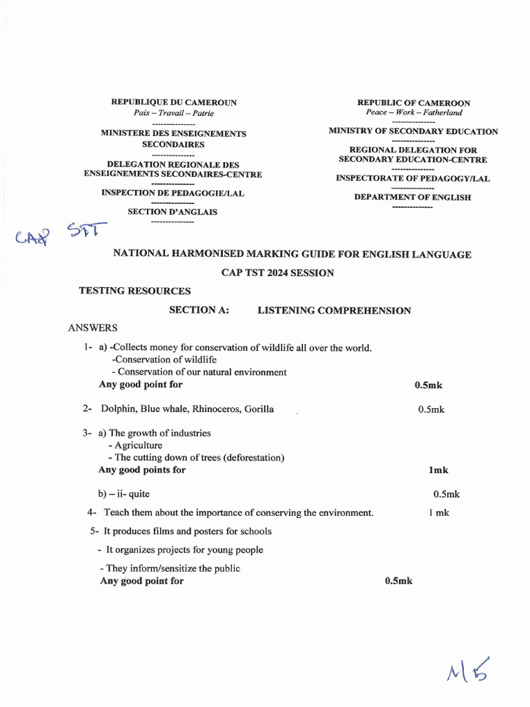 Cap TST - English Language | PDF