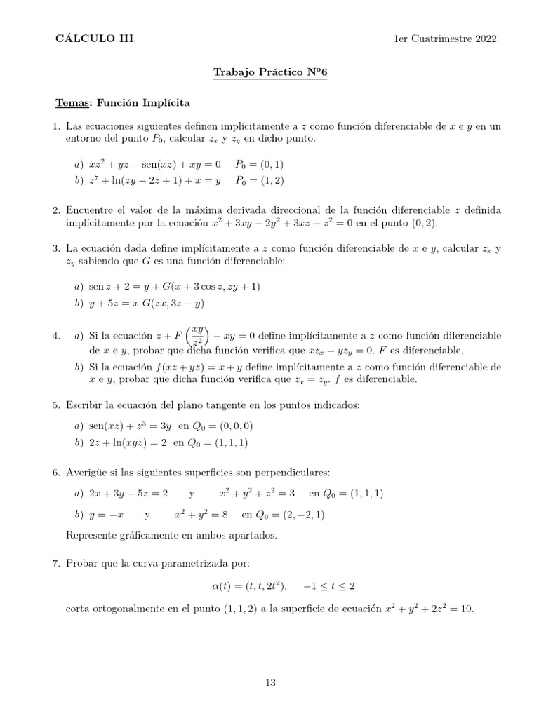TP6 2022 | PDF | Derivado | Geometría Elemental