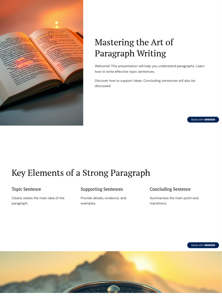 Mastering The Art of Paragraph Writing | PDF