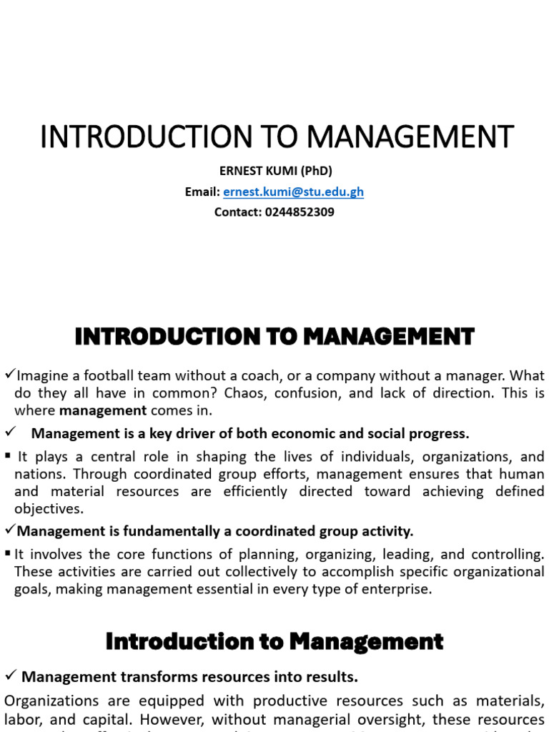 Essentials of Management Explained | PDF | Science | Profession