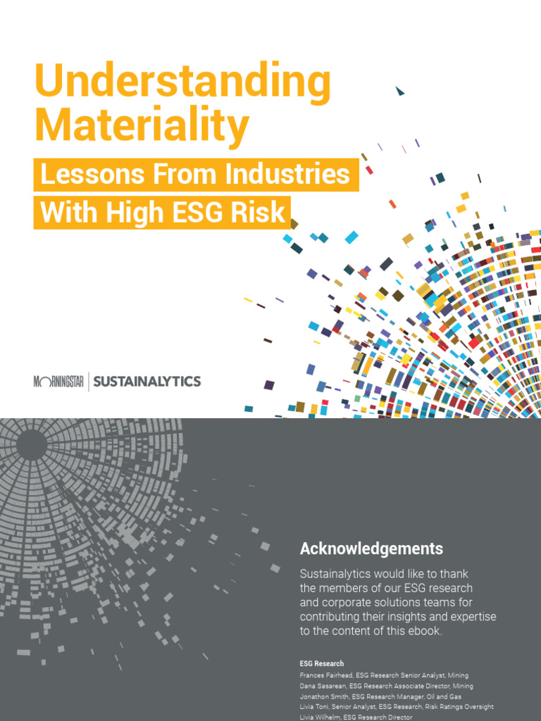 Understanding-Materiality 5 High ESG Risk Insdustries April2022 | PDF ...
