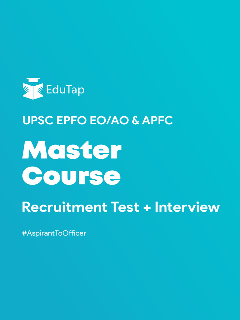 EPFO Master Course Pack - CDR | PDF | Multiple Choice