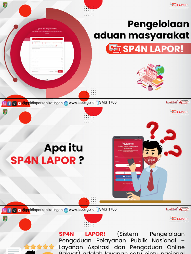 Materi Sp4n Lapor! Diskominfostandi Kab. Katingan Tahun 2025 | PDF
