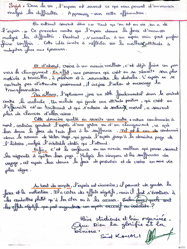 Production Écrite Sara Saidi | PDF