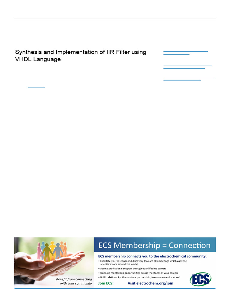 7 Synthesis and Implementation of IIR Filter Using VHDL | PDF | Digital Signal Processing ...