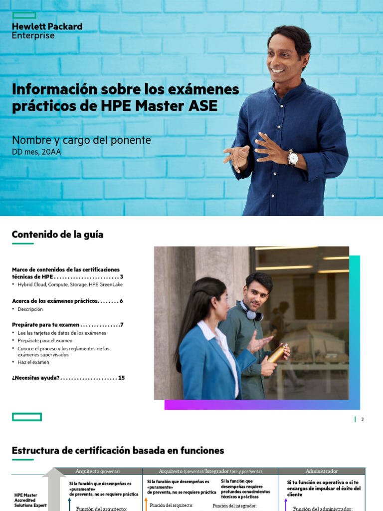 Información Sobre Los Exámenes Prácticos de HPE Master ASE-A00133103ese | PDF | Computación en ...