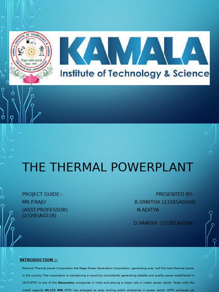 Thermal Power Plant Overview and Diagram | PDF | Power Station ...