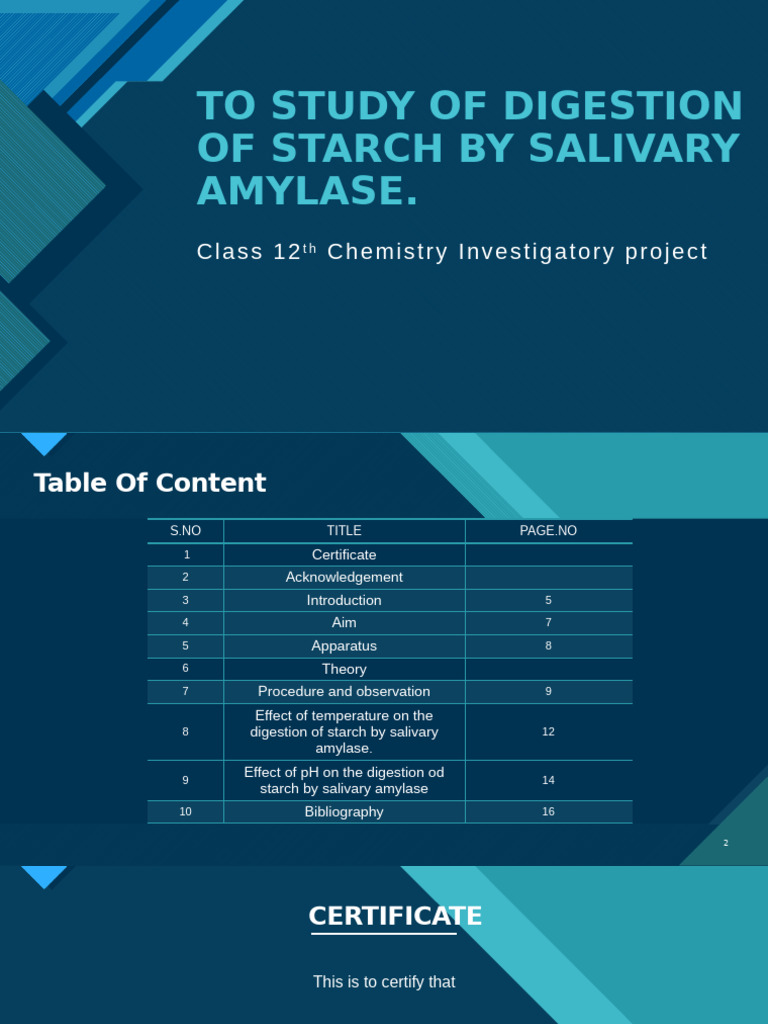 Starch Digestion by Salivary Amylase Study | PDF | Digestion | Enzyme