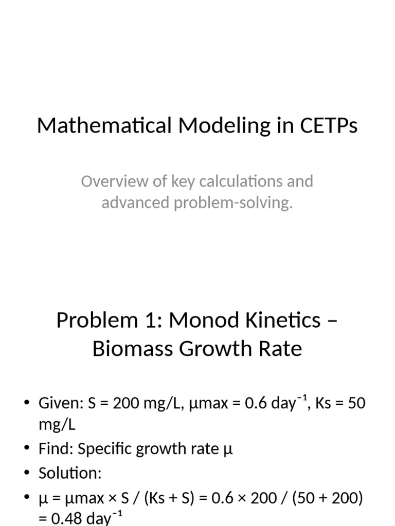 CETP Mathematical Modeling Presentation | PDF