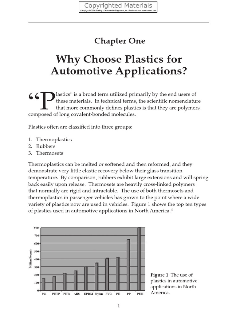 Automotive Plastics: Types and Benefits | PDF | Plastic | Thermoplastic