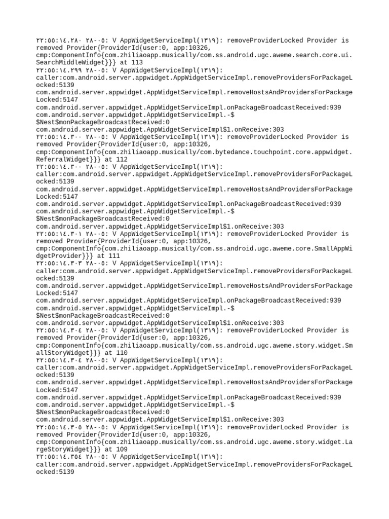 Appwidget History Log1 | PDF | Android (Operating System) | Arm Architecture