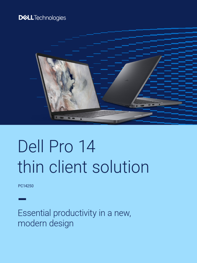 Dell Pro 14 Thin Client Solution Spec Sheet | PDF | Wi Fi | Laptop