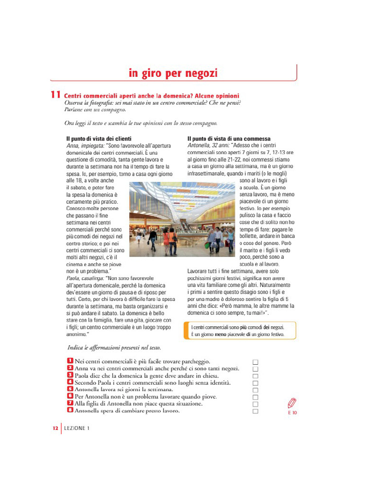 In Giro Per Negozi | PDF