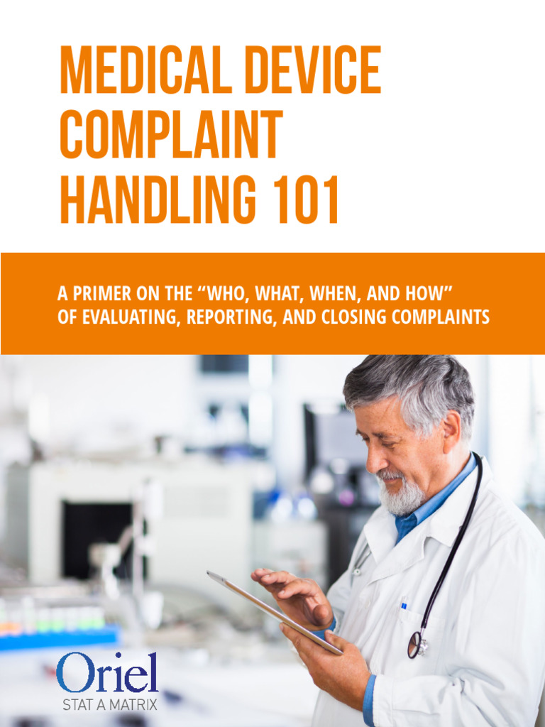 101 ComplaintHandlingOSAM | PDF | Medical Device