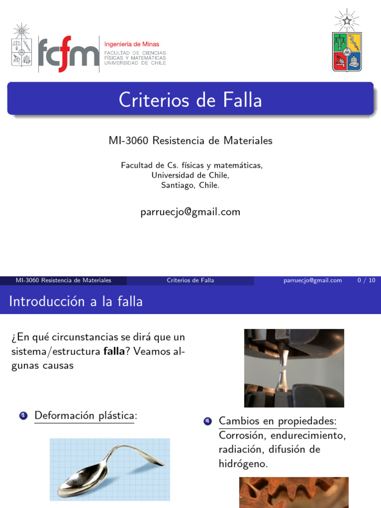 Clase 10 Criterios de Falla | PDF | Falla (geología) | Deformación (ingeniería)