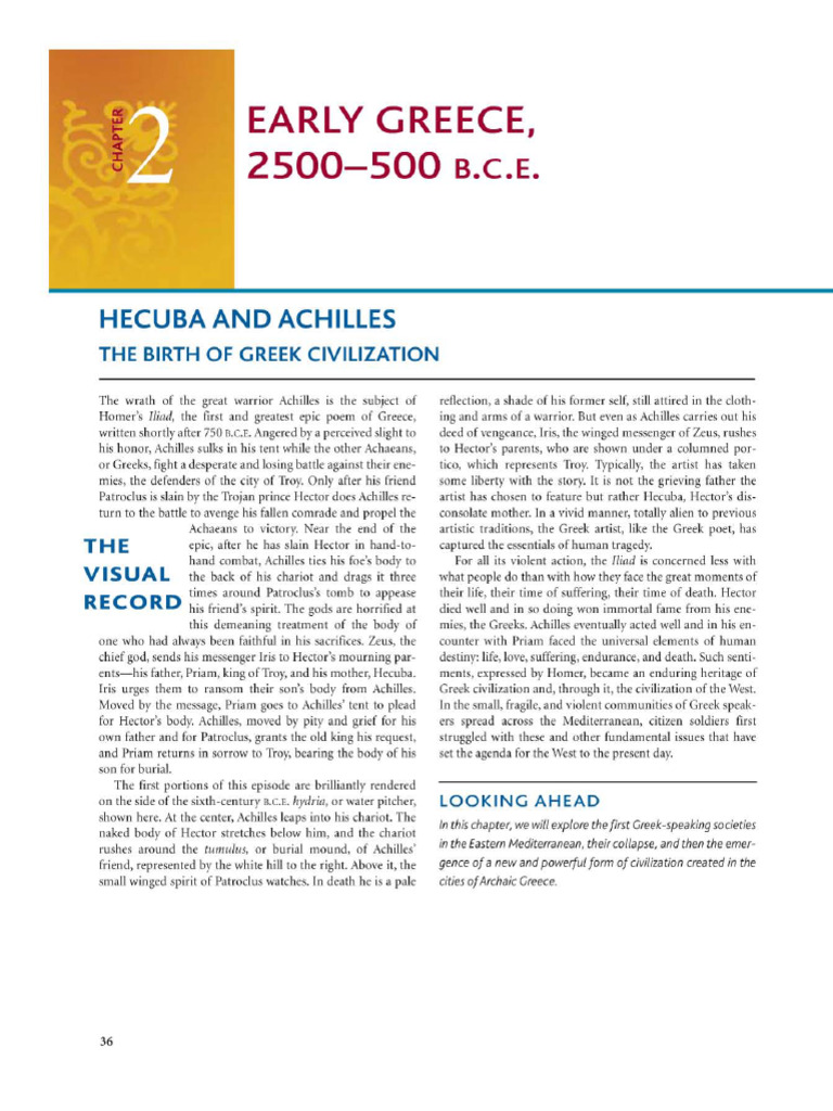 Textbook - Kishlansky Et Al Ch.2 | PDF | Mycenaean Greece | Hector