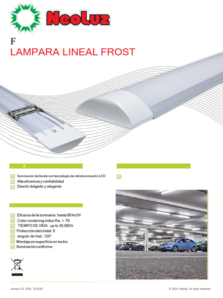 Ficha Tecnica Lampara Lineal | PDF | Diodo emisor de luz | Radiación electromagnética