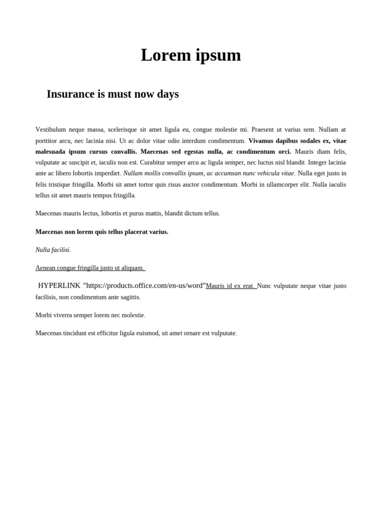 Exam Insurance Notes | PDF