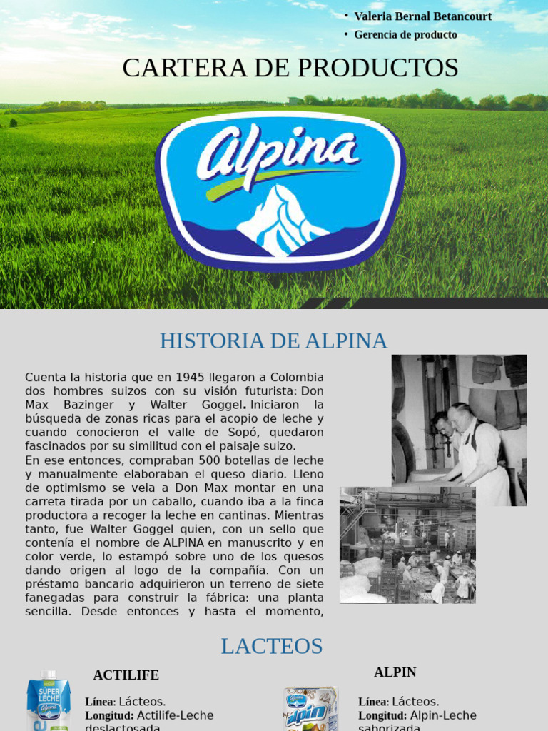 Catálogo de Productos Alpina | PDF | Queso | Productos lácteos