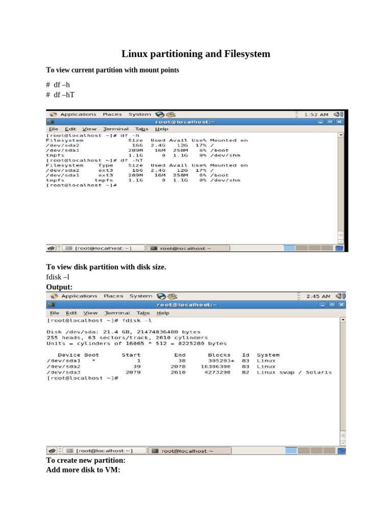 Linux Disk Management | PDF