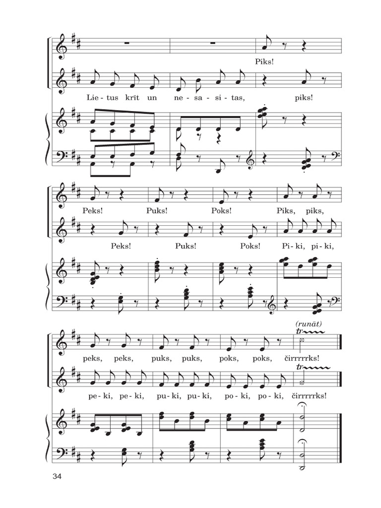 Dziesma - Lietus Krit2 | PDF