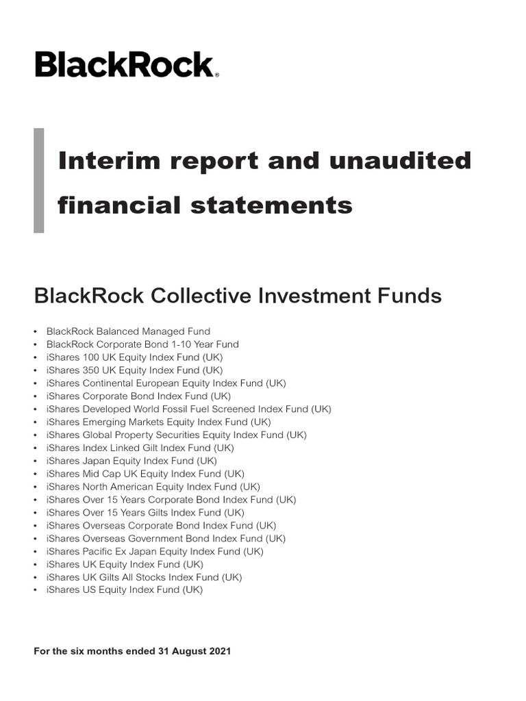 Blackrock Collective Investment Funds en Interim Report 2021 | PDF ...
