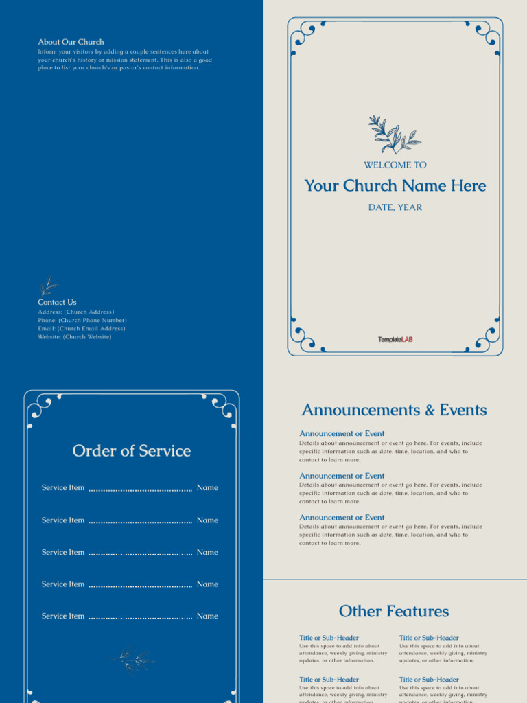 Church Bulletin Template Overview | PDF | Computing | Software