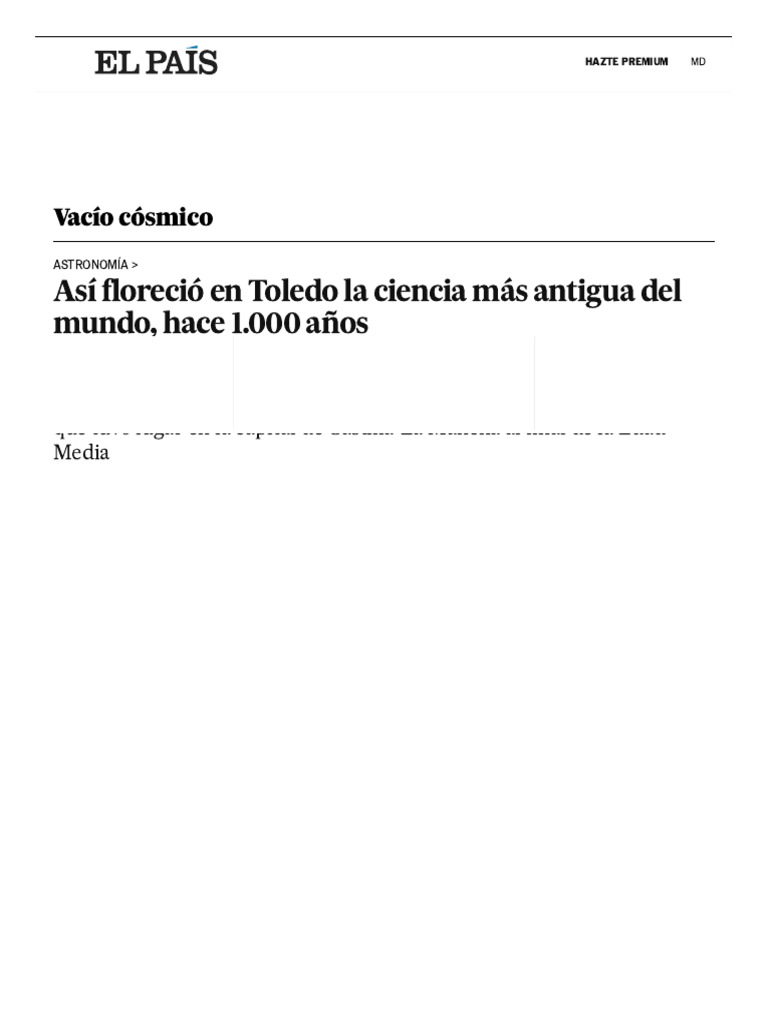 Así Floreció en Toledo La Ciencia Más Antigua Del Mundo, Hace 1. | PDF ...