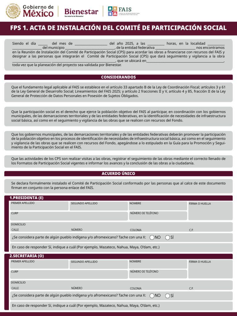 Instalación del Comité de Participación Social | PDF | Gobierno