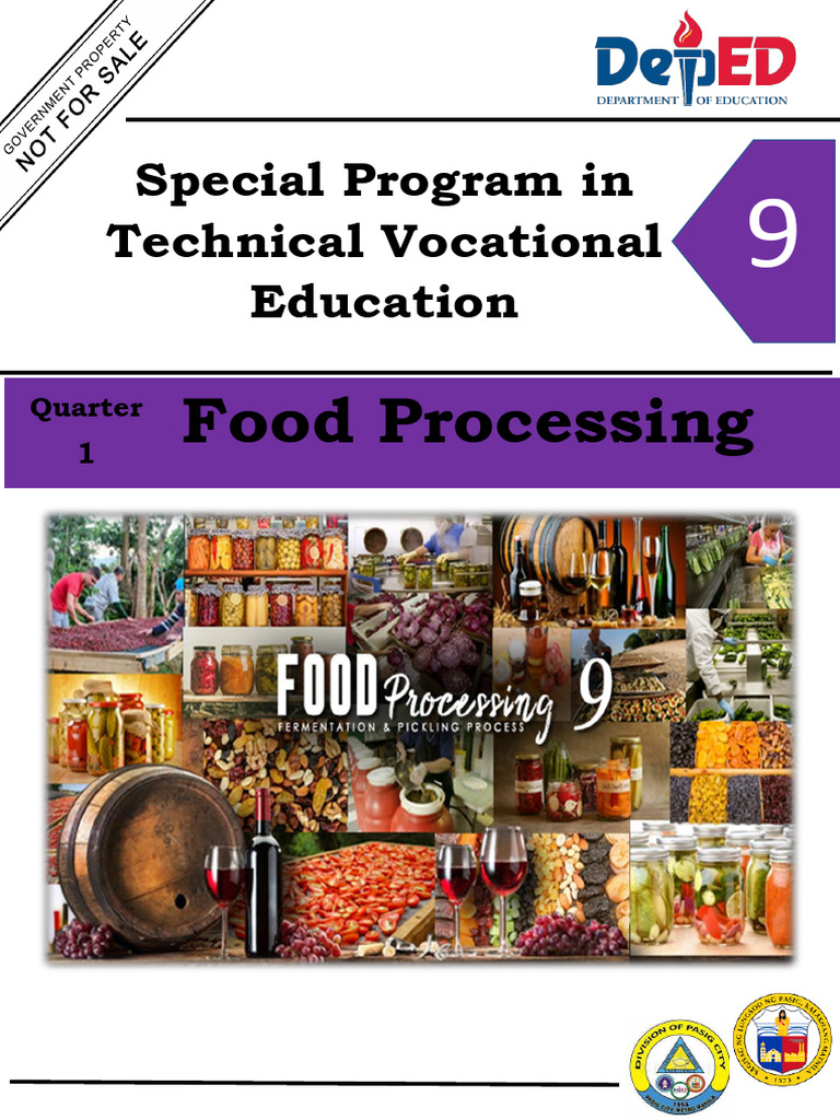 Sptve Food Processing Tech9 q1 m7 | PDF | Learning | Wine
