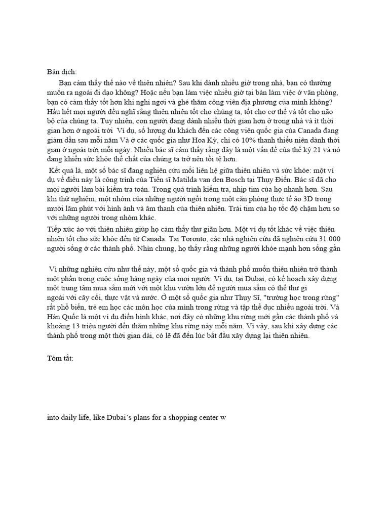 U 1 Summary Translation | PDF