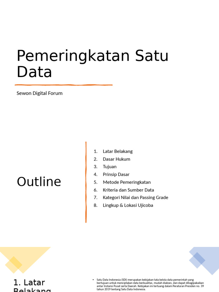 Pemeringkatan Satu Data Indonesia 2023 | PDF