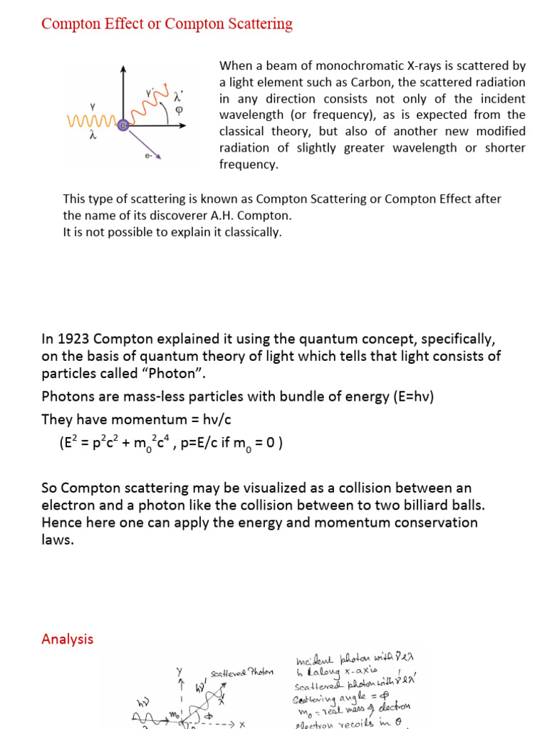 Compton Effect: Quantum Scattering Explained | PDF