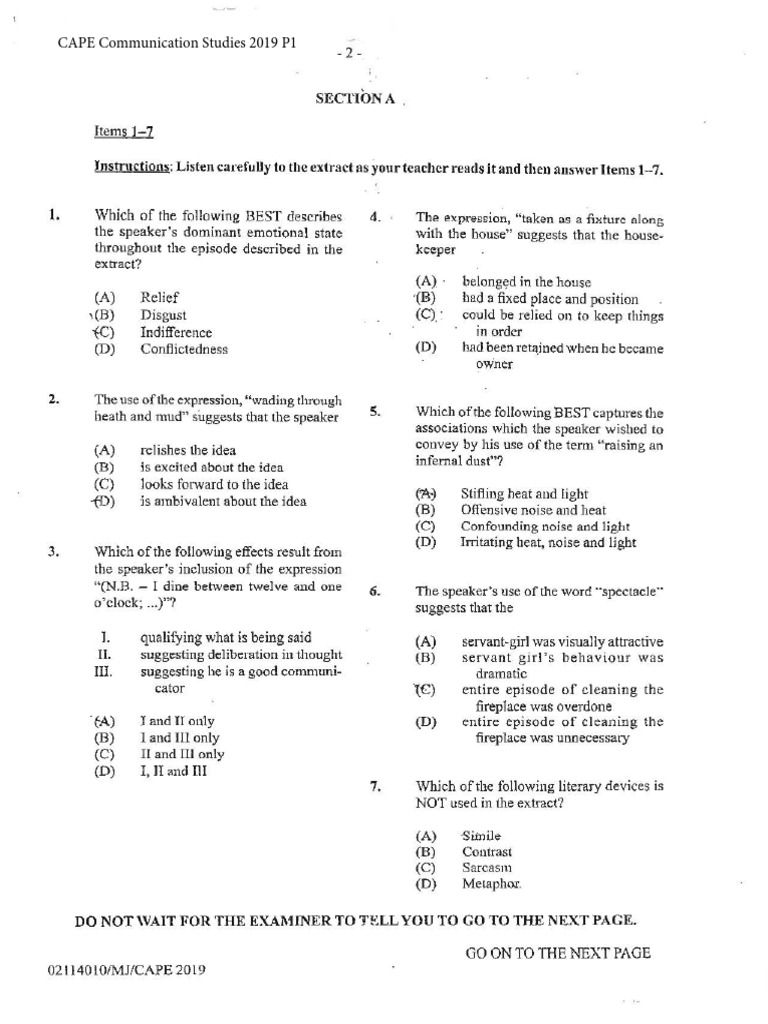 CommStudies 2019 P1 2 | PDF
