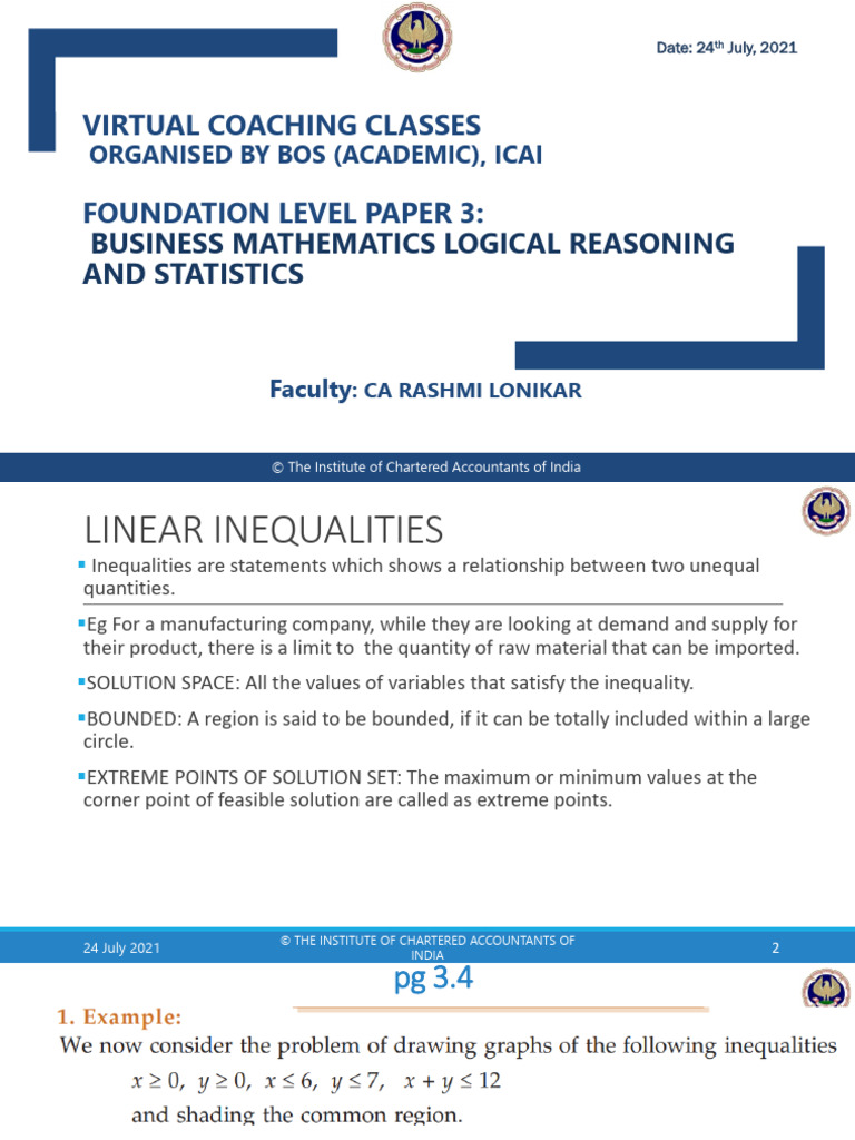 Chapter 3 Inequalities VCC | PDF