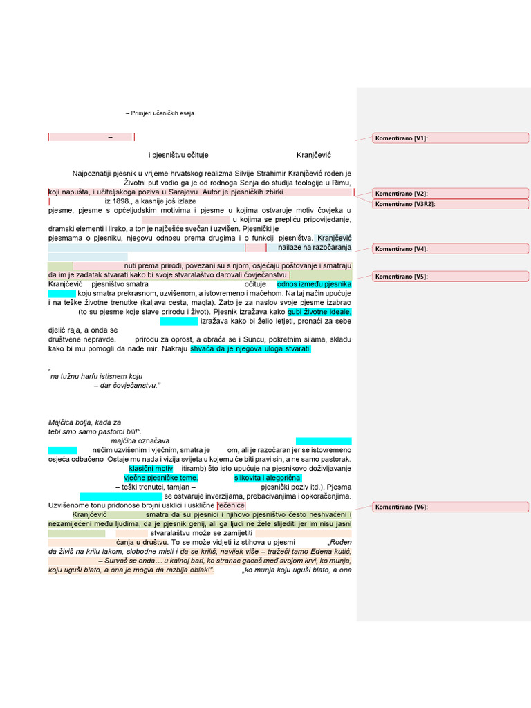 Primjeri Eseja - Ditiramb | PDF