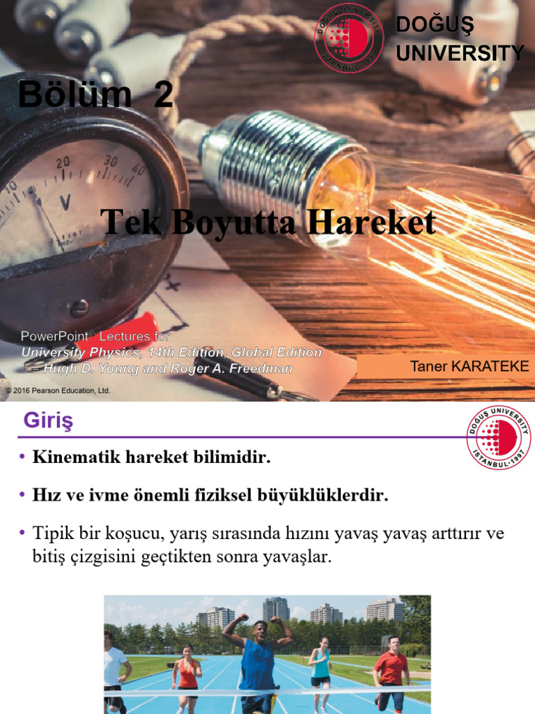 Fizik 1 Ders Notu-2. Hafta | PDF