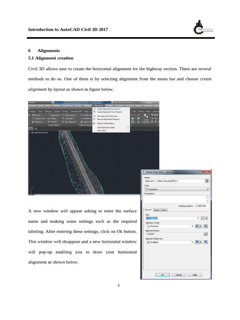 Creating Alignments in Civil 3D | PDF