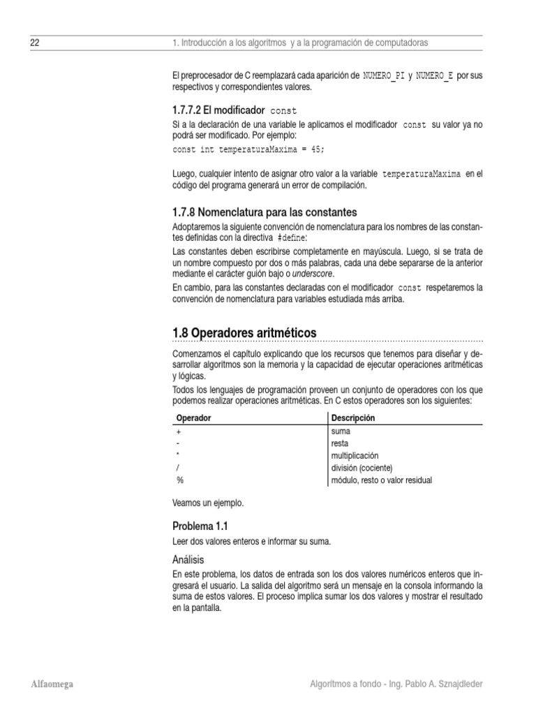 Sznajdleder, Pablo Augusto. (2015) .Algoritmos A Fondo Con Implementaciones en C y Java | PDF ...