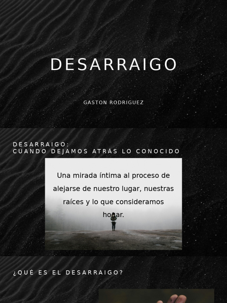 Desarraigo | PDF