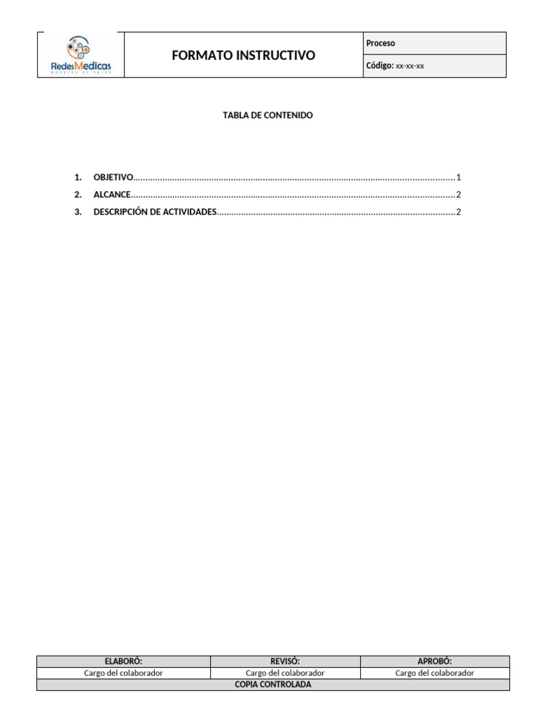 Formato Plantilla Instructivo (4) | PDF
