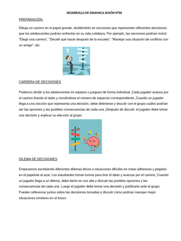 Dinamina de Sesion 06 | PDF