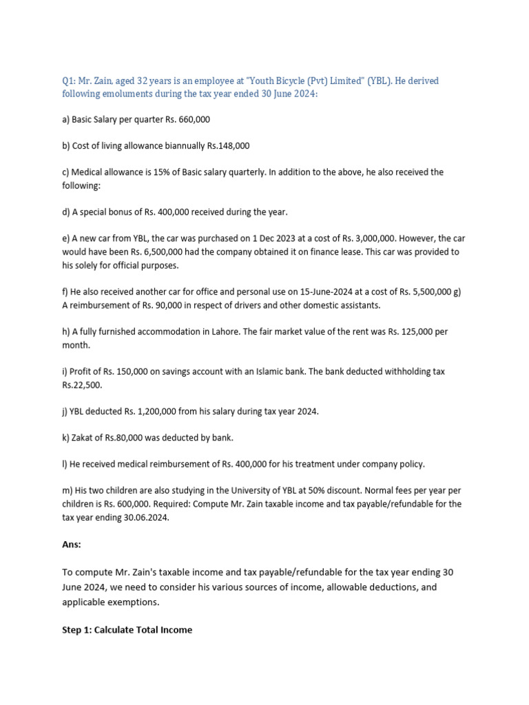 Taxation Solved PP2 | PDF | Cost Of Living | Taxes