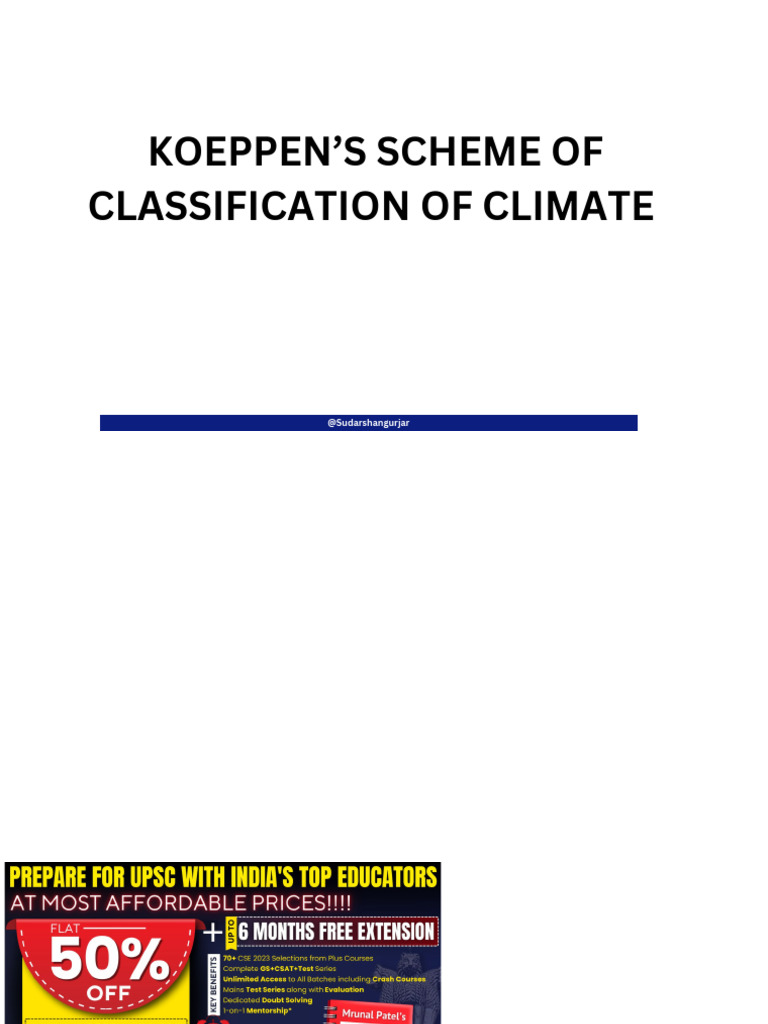 Koeppen Climate Classification Overview | PDF | Subtropics | Temperate ...